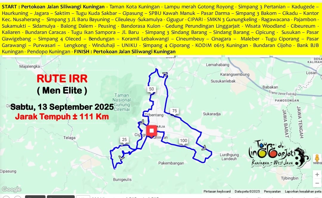 111 Kilometer, 17 Kecamatan, Satu Semangat Kuningan Melesat - Cikalpedia